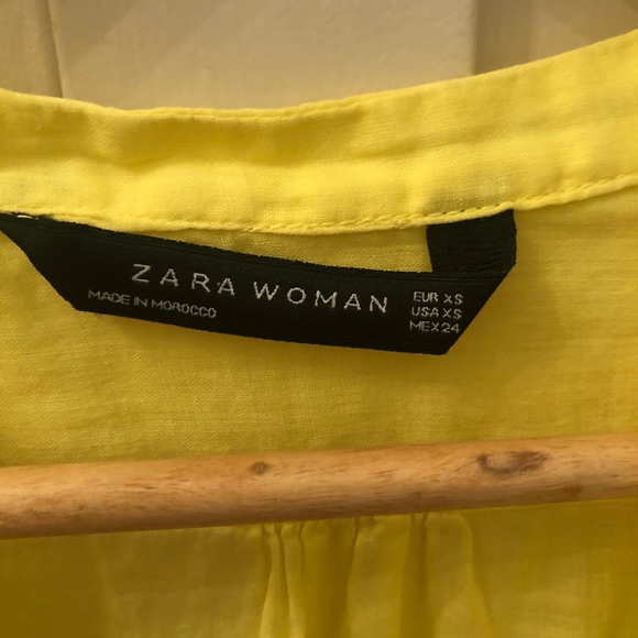 Zara | Tops | Zara Women Yellow Long Sleeve Spring Blouse | Poshmark